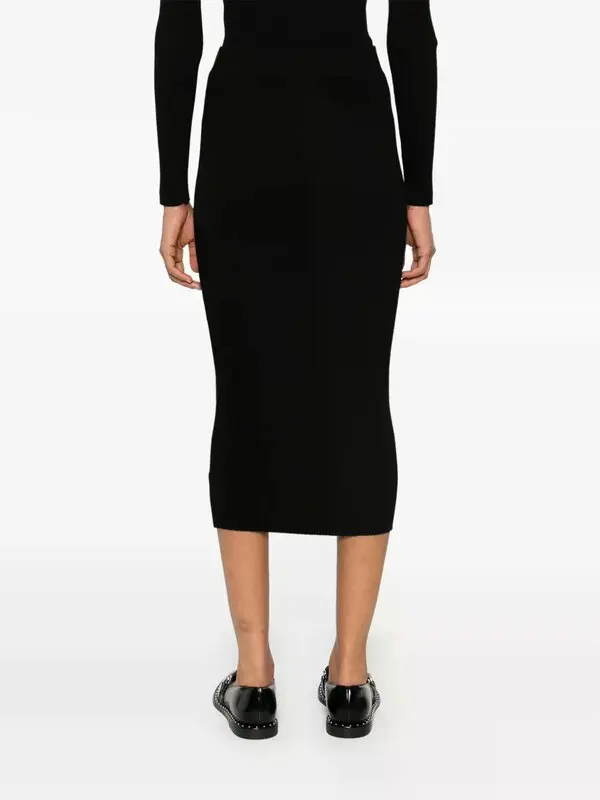 P.a.r.o.s.h Ribbed-knit Midi Skirt