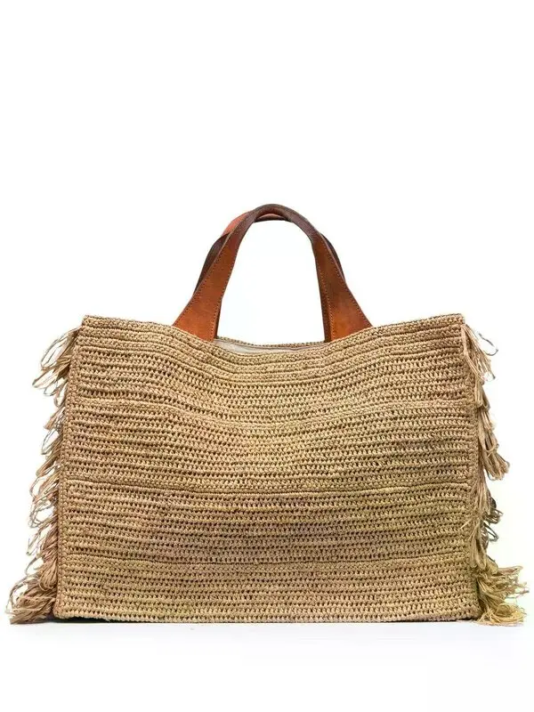 IBELIV Onja Fringe-trimmed Tote Bag - Neutrals