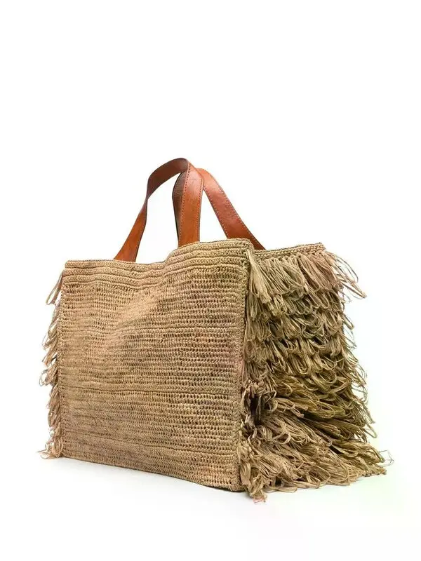 IBELIV Onja Fringe-trimmed Tote Bag - Neutrals