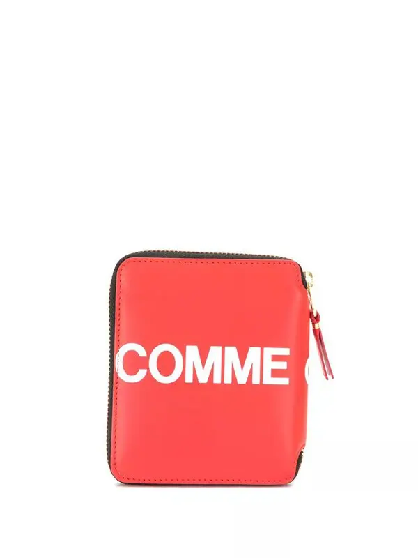 Comme Des Garçons Logo Zipped Wallet - Red