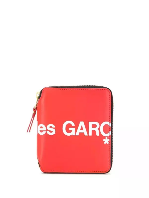 Comme Des Garçons Logo Zipped Wallet - Red