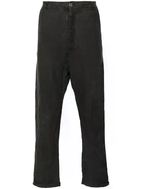 POÈME BOHÉMIEN Mid-rise Drop-crotch Linen Trousers