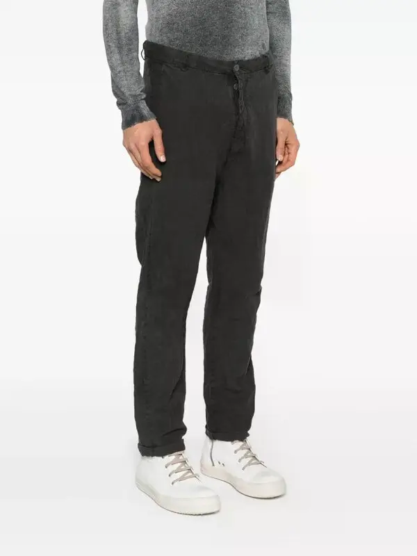 POÈME BOHÉMIEN Mid-rise Drop-crotch Linen Trousers
