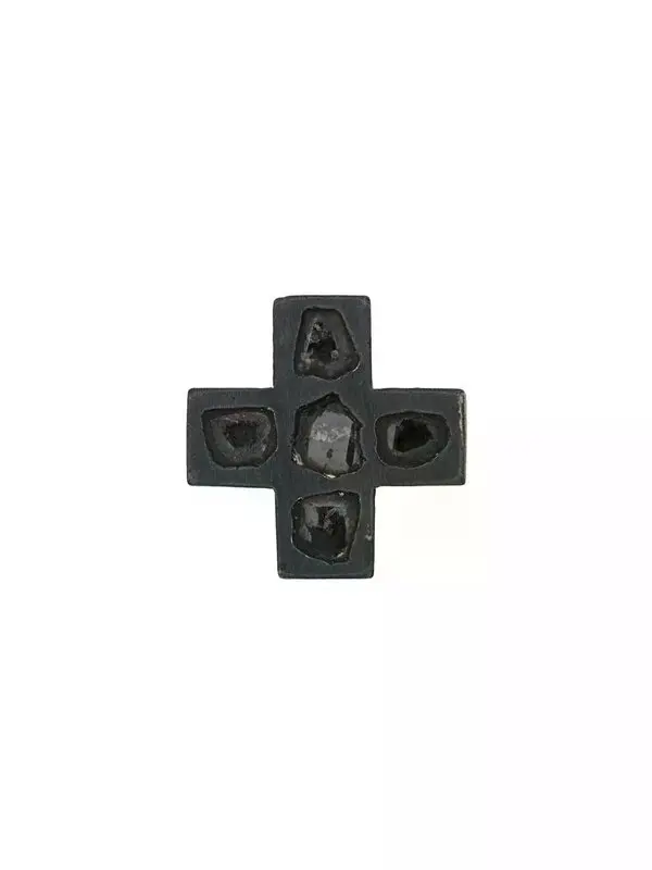 PARTS OF FOUR Plus Mega Pave 12mm Single Earring - Silver