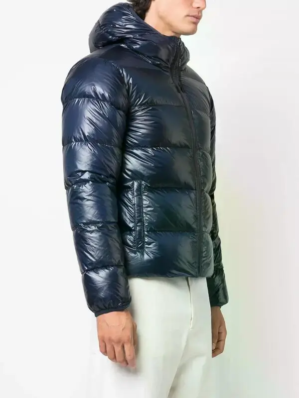 Aspesi Padded Feather-down Hooded Jacket - Blue