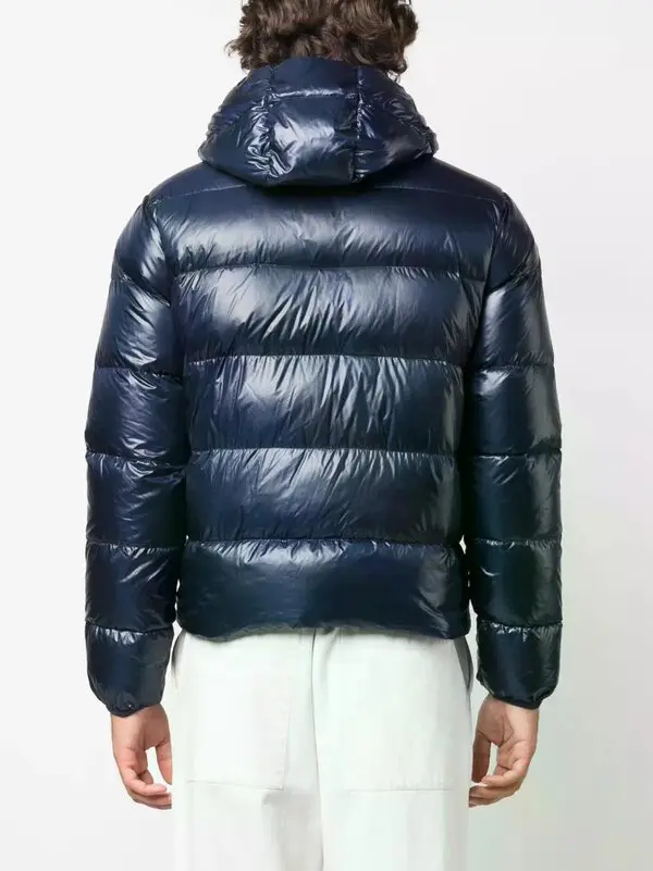 Aspesi Padded Feather-down Hooded Jacket - Blue