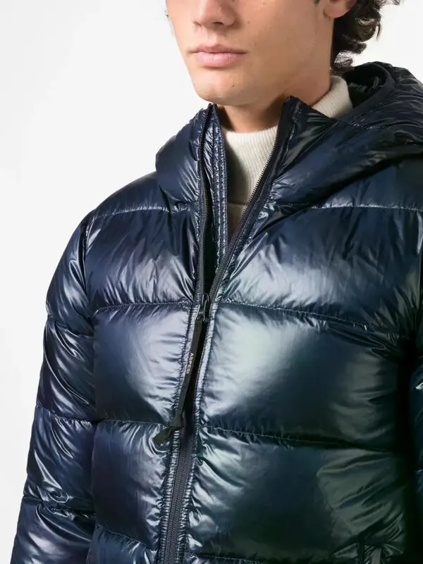 Aspesi Padded Feather-down Hooded Jacket - Blue