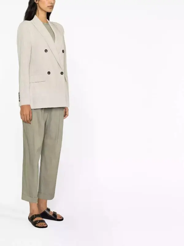 Brunello Cucinelli Prince Of Wales Check Double-breasted Blazer