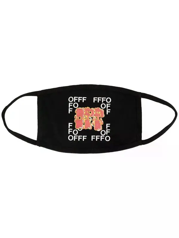 Off-White Logo-print Cotton Face Mask - Black