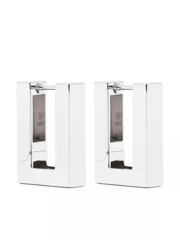 Tom Wood Square Hoop Earrings - Silver