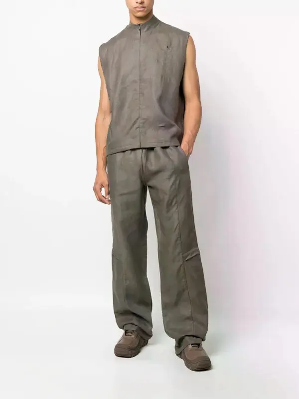 ROBYN LYNCH Band-collar Zip-up Gilet