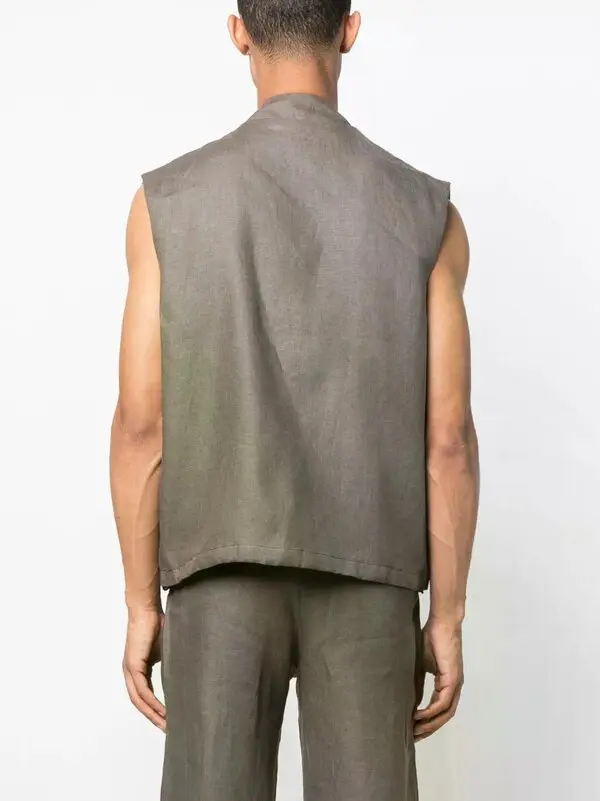 ROBYN LYNCH Band-collar Zip-up Gilet
