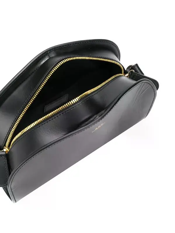 A.p.c. Demi-lune Crossbody Bag - Black