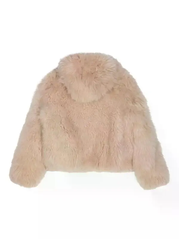LISKA Fur-design Cashmere Hooded Jacket