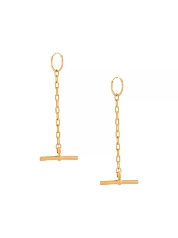 COUP DE COEUR T-bar Drop Earrings - Gold