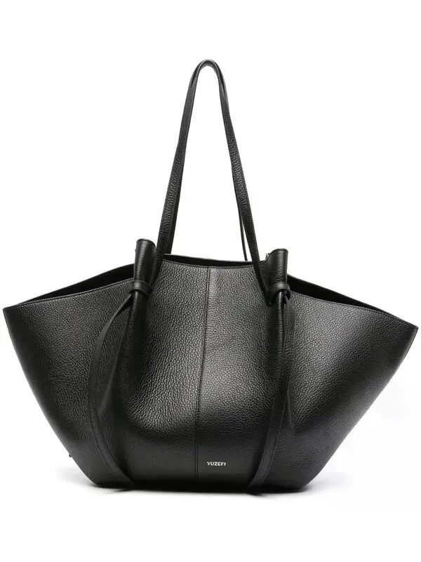 Yuzefi Mochi Pebbled Shoulder Bag - Black