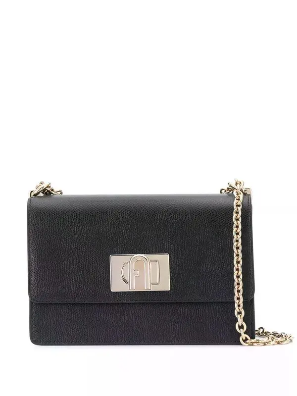 Furla Bakare Flip Lock Shoulder Bag - Black