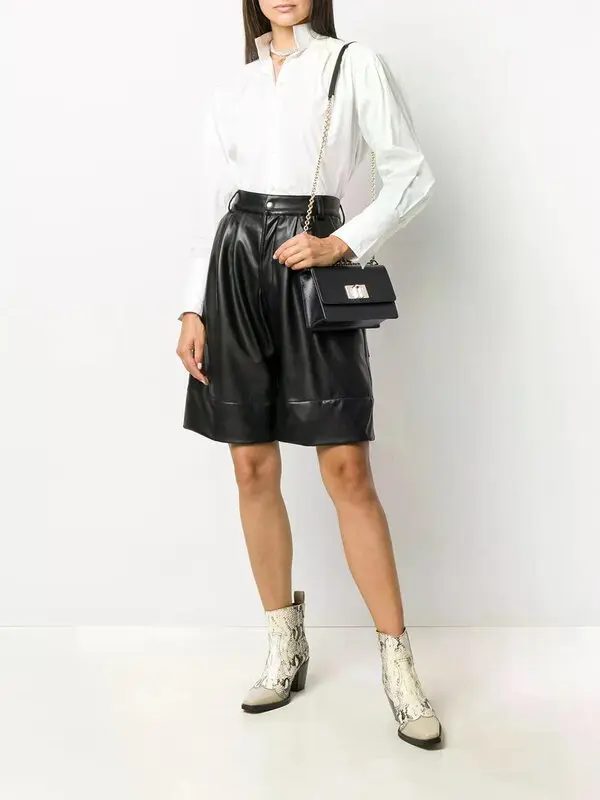 Furla Bakare Flip Lock Shoulder Bag - Black
