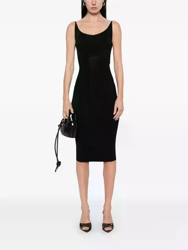 MUGLER Knitted Midi Dress