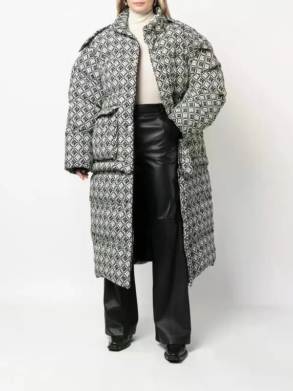 MARINE SERRE Padded Diamond Pattern Coat