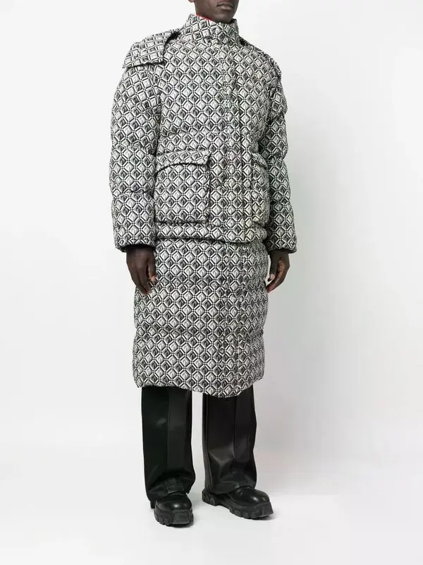 MARINE SERRE Padded Diamond Pattern Coat