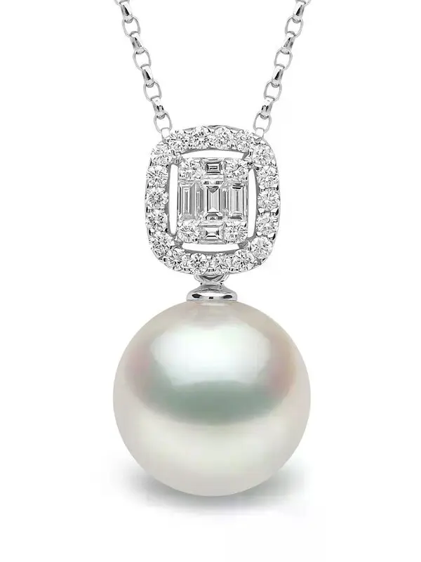 Yoko London 18kt White Gold Starlight Pearl And Diamond Necklace - Silver
