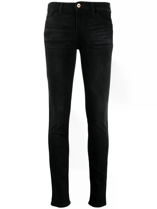 Emporio Armani Embroidered-logo Skinny Jeans