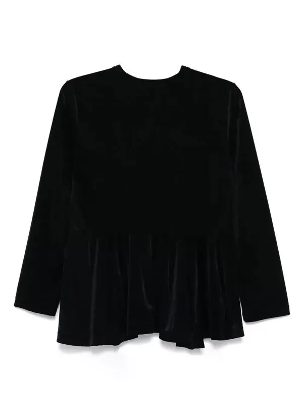 Comme Des Garçons Peplum Velvet Top