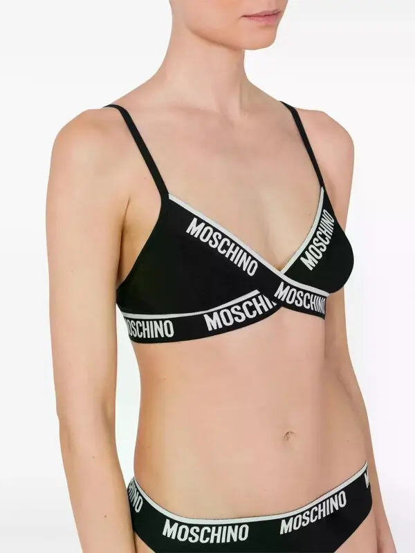 Moschino Logo-underband Triangle-cup Bra
