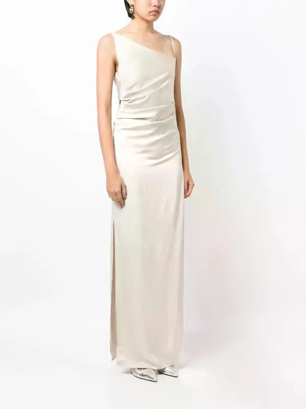 SYSTEM Draped-design Side-slit Dress