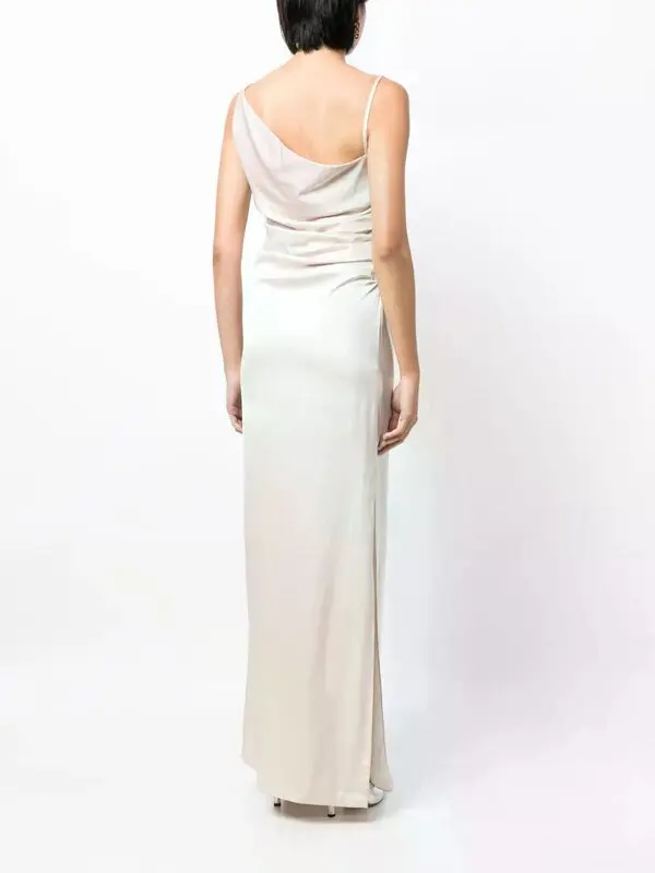 SYSTEM Draped-design Side-slit Dress