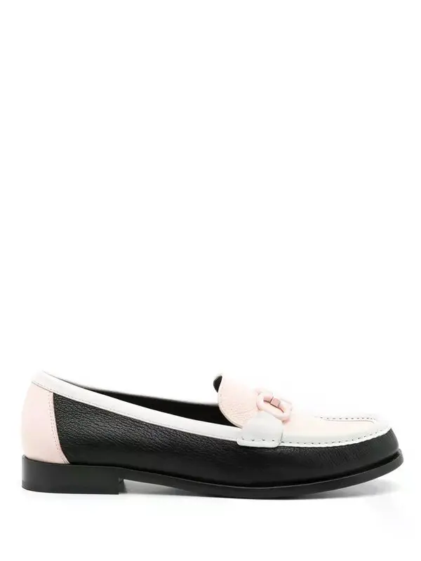 FERRAGAMO Gancini Leather Moccasin Loafers