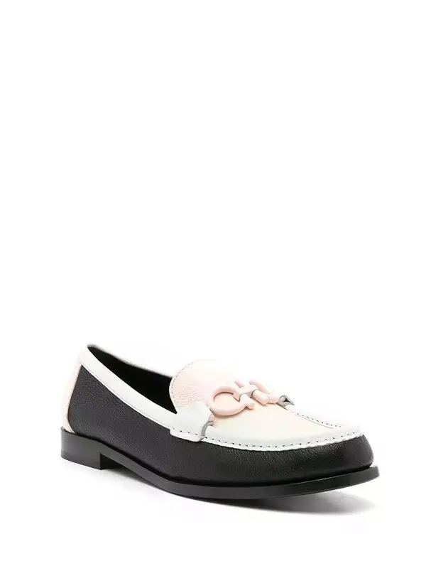 FERRAGAMO Gancini Leather Moccasin Loafers