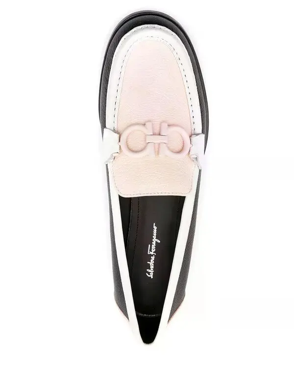 FERRAGAMO Gancini Leather Moccasin Loafers