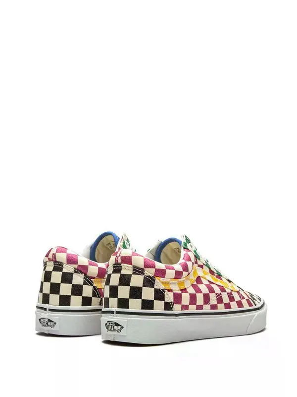 VANS Old Skool Glitter Check Sneakers - Pink