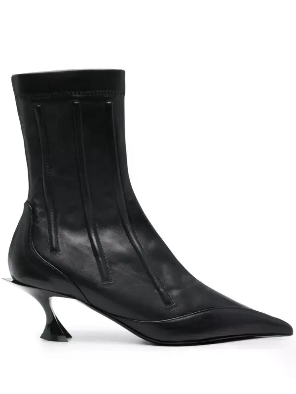 MUGLER 55mm Embossed Leather Boots
