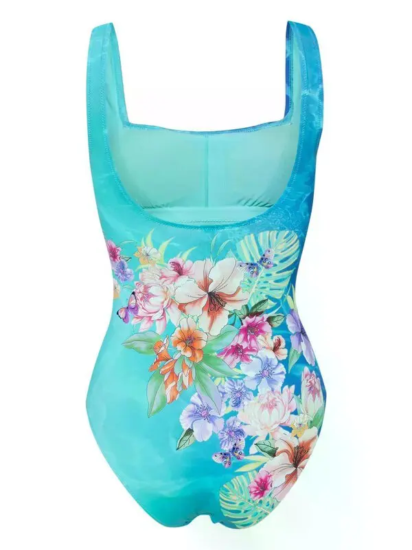 Johnny Was Water Tropic Square-neck One-piece Swimsuit