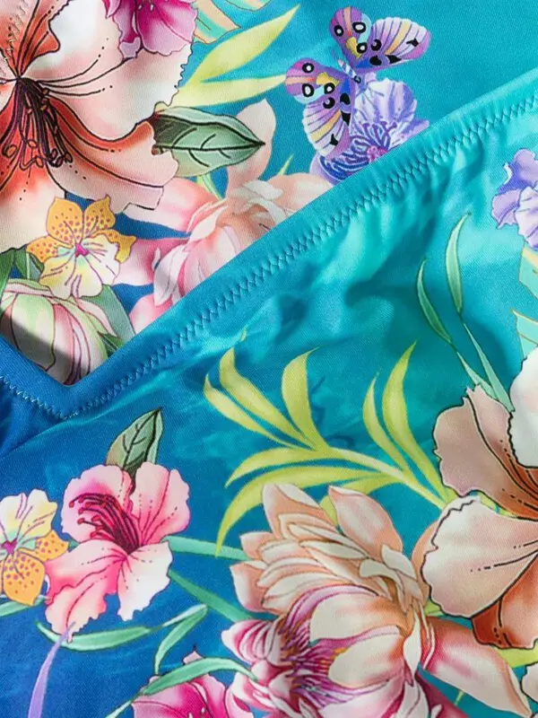 Johnny Was Water Tropic Square-neck One-piece Swimsuit