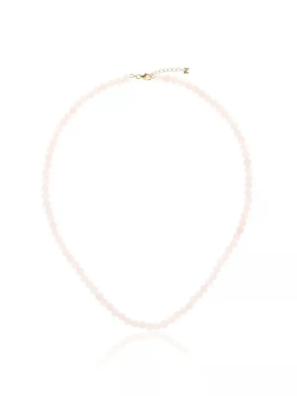 Mateo 14kt Yellow And Rose Quartz Necklace - Gold