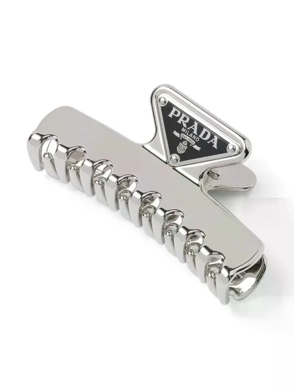 Prada Triangle Logo Claw Clip