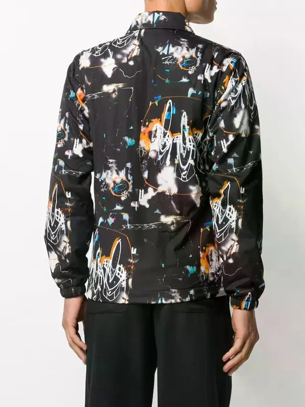 Comme Des Garçons Abstract Print Shirt Jacket - Black