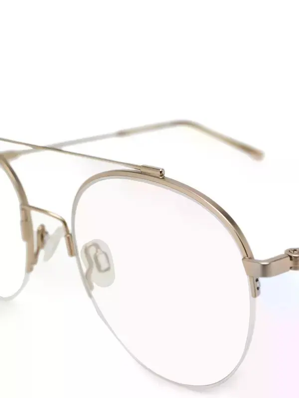 Calvin Klein Pilot-frame Glasses - Gold