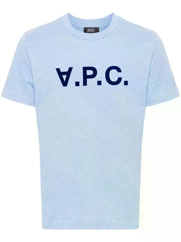 A.p.c. Flocked-logo Cotton T-shirt