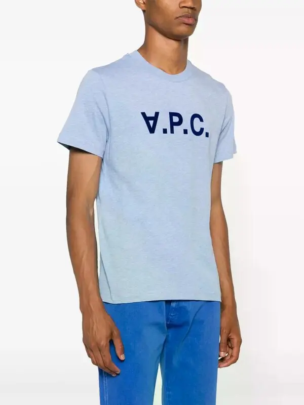 A.p.c. Flocked-logo Cotton T-shirt