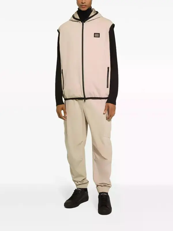 Dolce & Gabbana Logo-patch Drawstring Track Pants - Neutrals