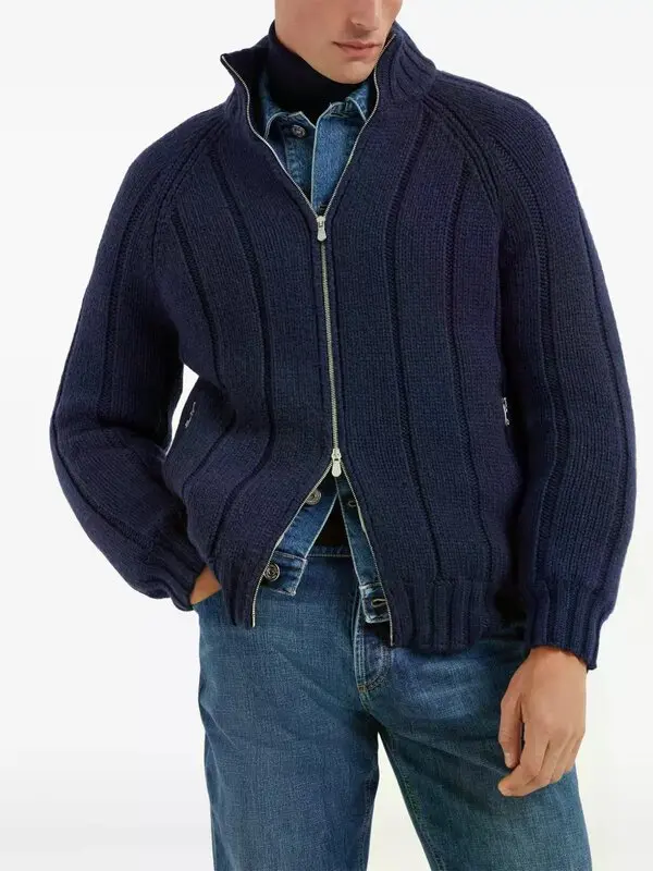 Brunello Cucinelli Ribbed-knit Cashmere Jacket