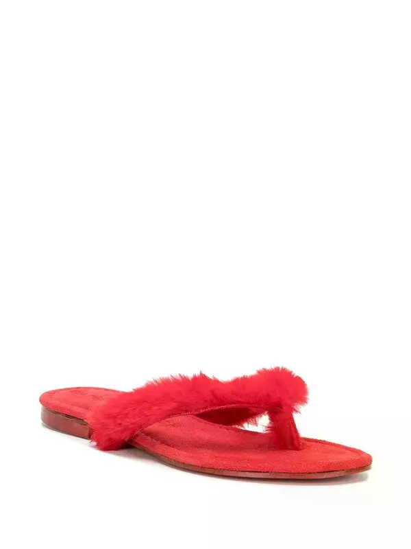 MADISON MAISON Ivanka Faux-fur Flip-flops
