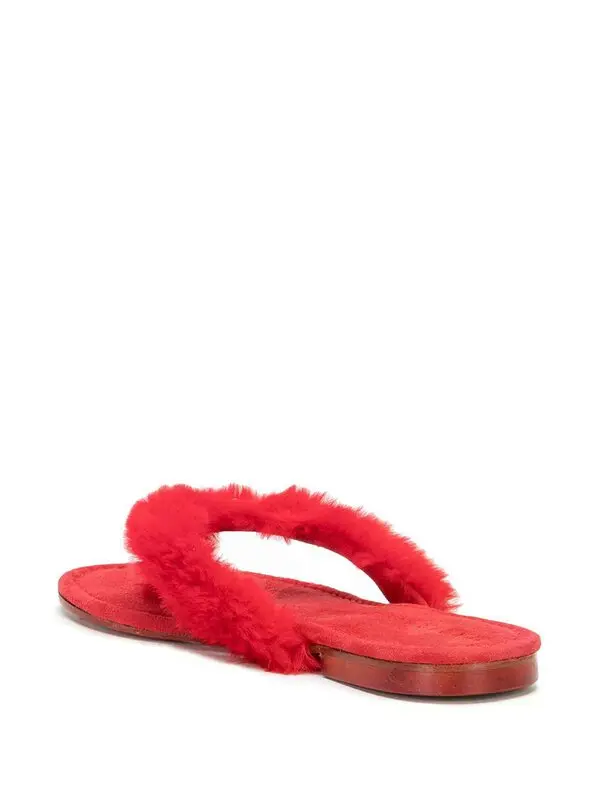 MADISON MAISON Ivanka Faux-fur Flip-flops
