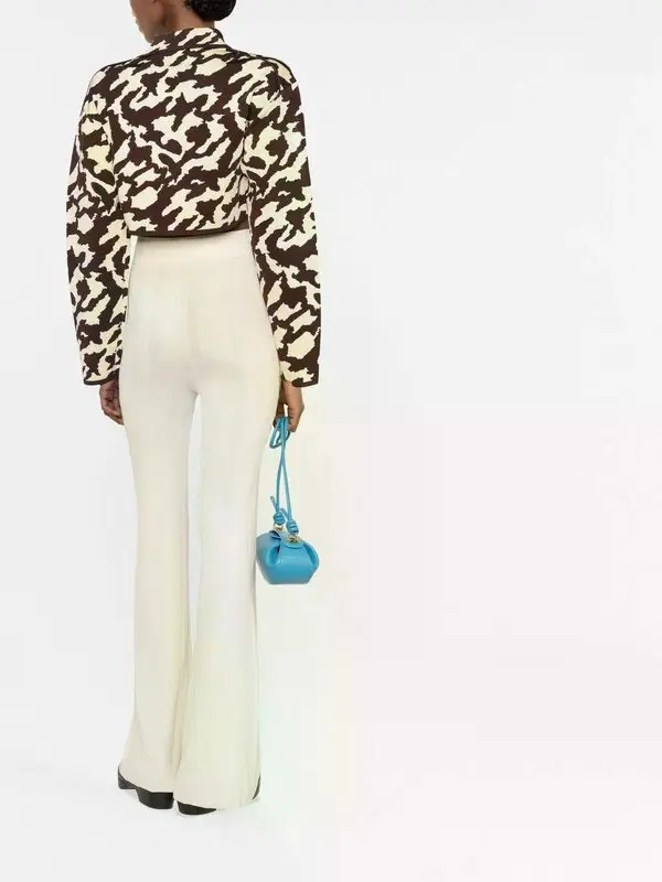 Nanushka Cropped Animal Print Jacket