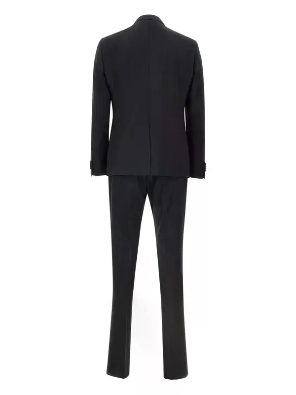 Corneliani Satin-trim Three-piece Suit - Black
